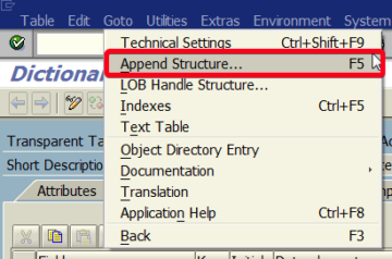 How to create append into Standard SAP Table in transaction SE11 ...