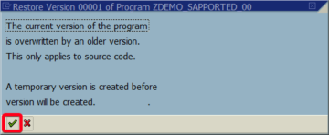 How to restore old ABAP program version in SE80? - SAPported