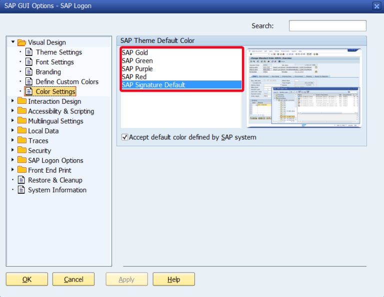 How to change color in SAP? - SAPported
