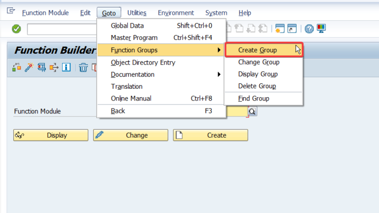How To Create Abap Function Group In Sap Using Transaction Se37 Sapported